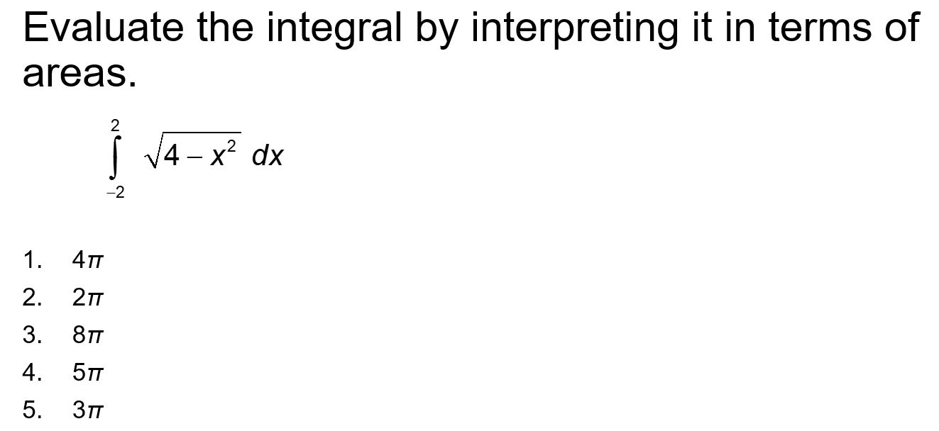 Solved Evaluate the integral by interpreting it in terms | Chegg.com