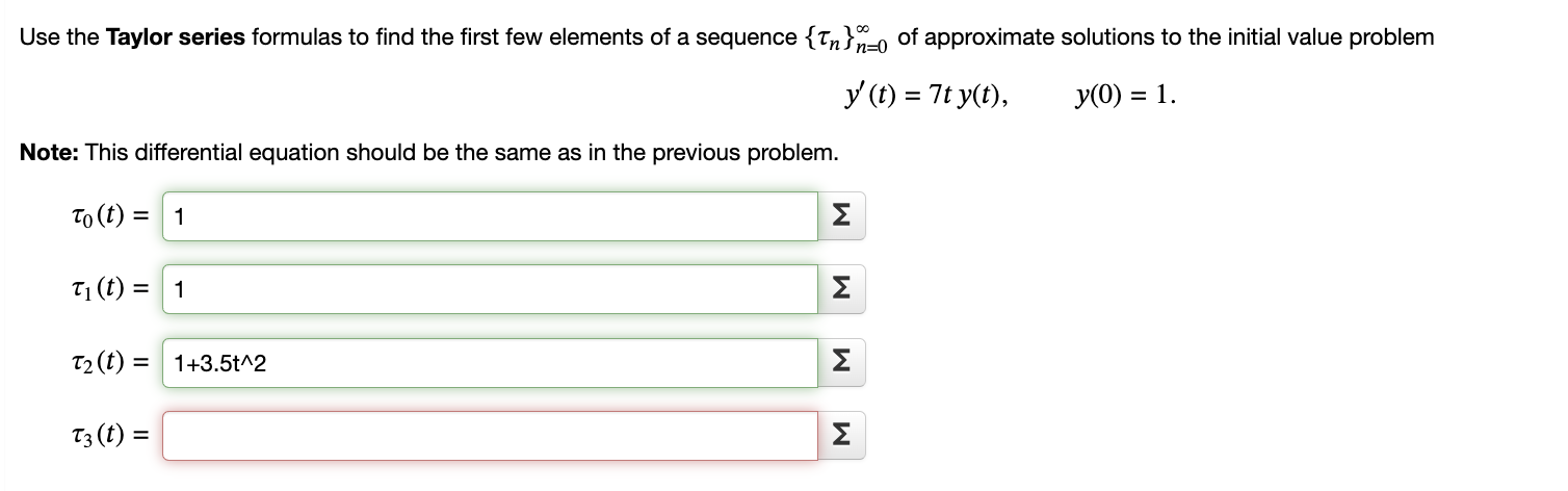Solved Use the Taylor series formulas to find the first few | Chegg.com