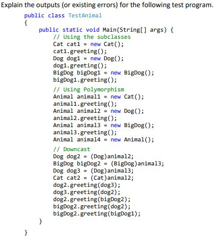 Solved Examine the following code and represent the classes | Chegg.com