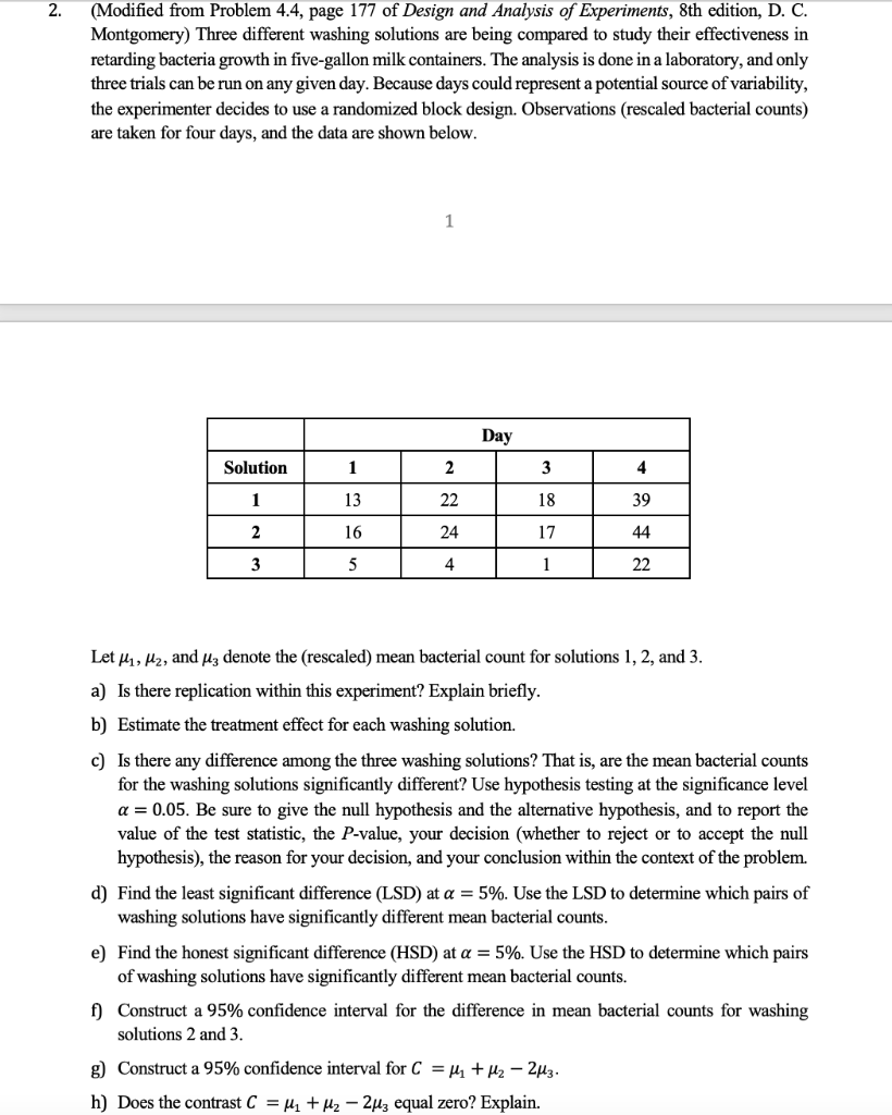 2. (Modified from Problem 4.4, page 177 of Design and | Chegg.com