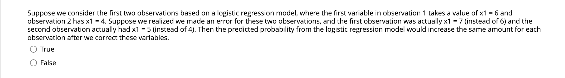 Solved Suppose we consider the first two observations based | Chegg.com