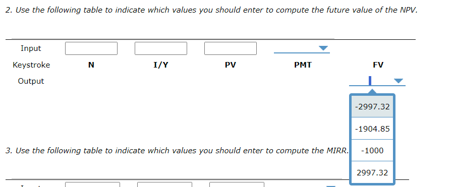 1. Use the following table to | Chegg.com