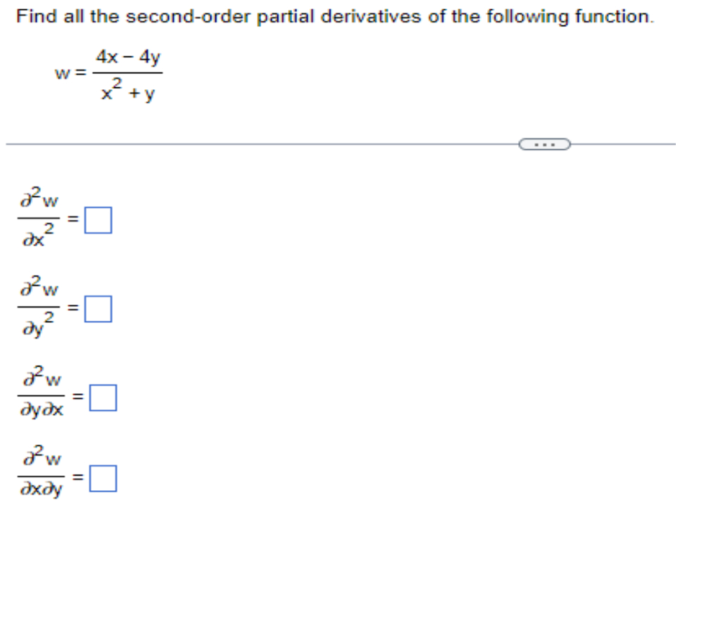 Solved Find all the second-order partial derivatives of the | Chegg.com
