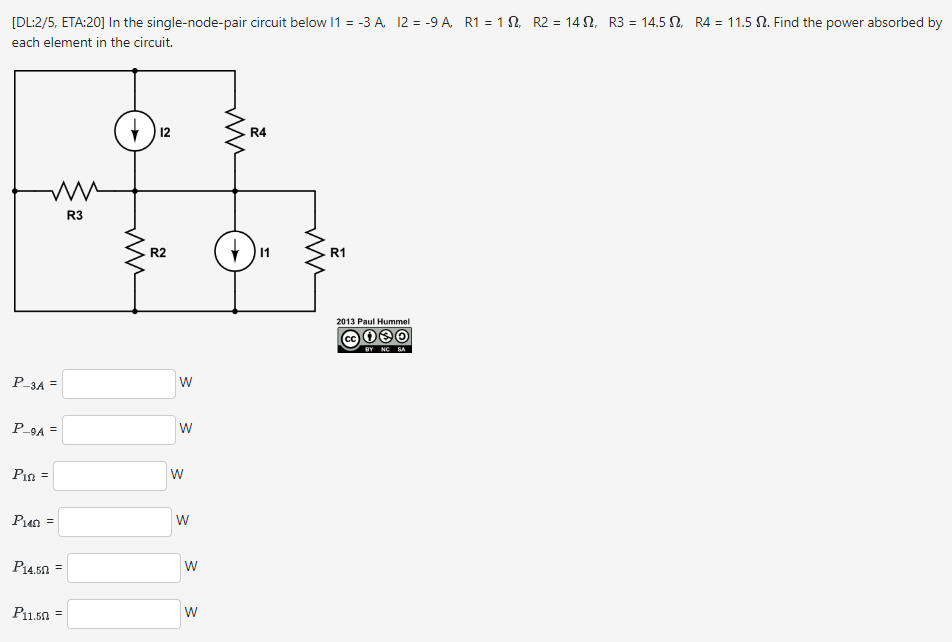 Solved [DL:2/5, ETA:20] In the single-node-pair circuit | Chegg.com