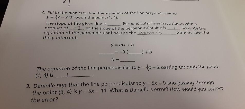 Solved 2. Fill in the blanks to find the equation of the | Chegg.com