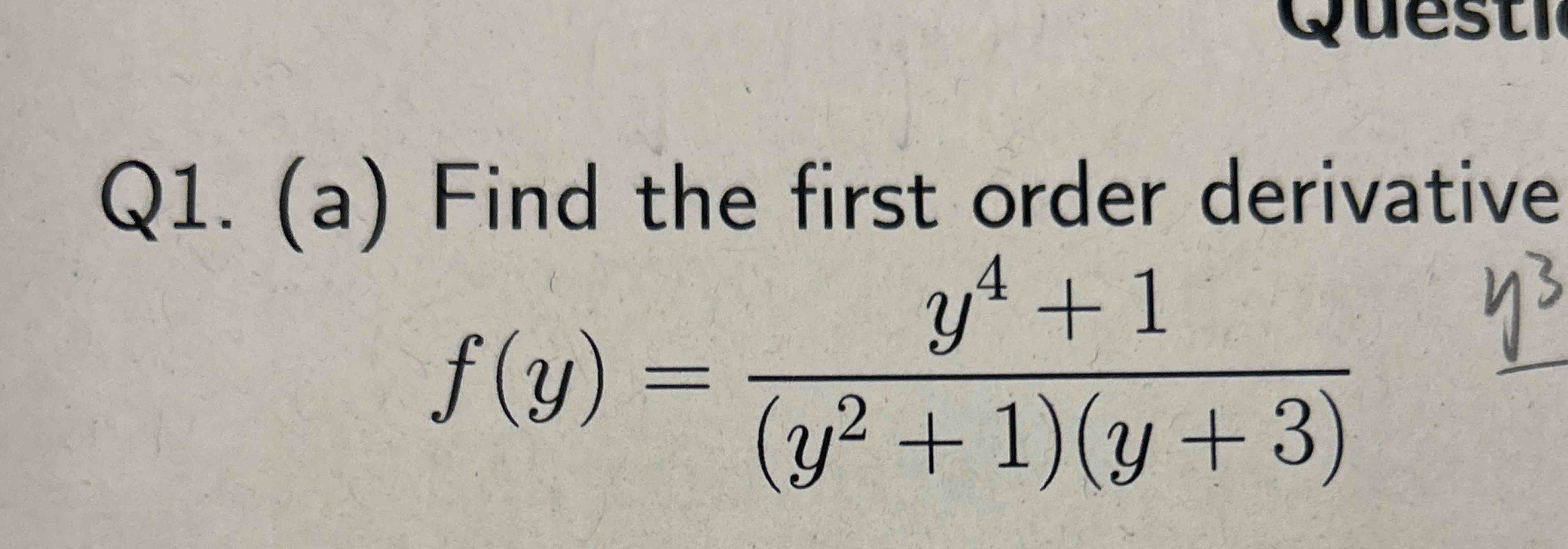 Solved Q1. (a) ﻿Find the first order | Chegg.com