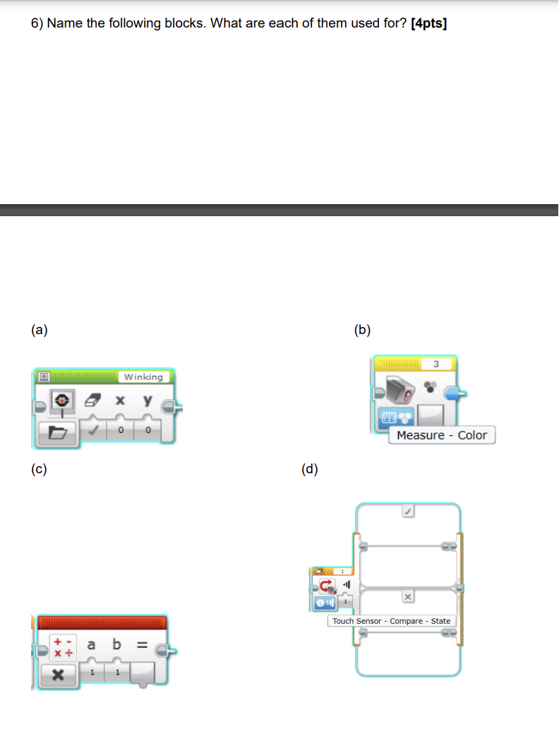 Solved Name the following blocks. What are each of them used | Chegg.com
