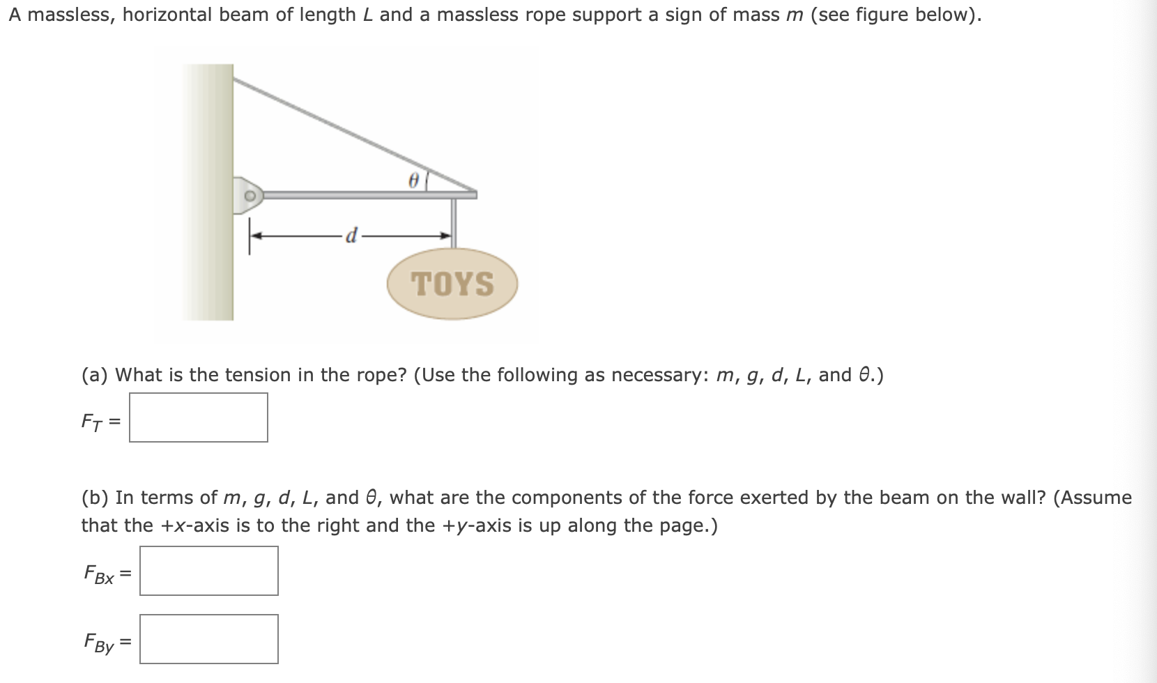 Solved (a) What is the tension in the rope? (Use the | Chegg.com