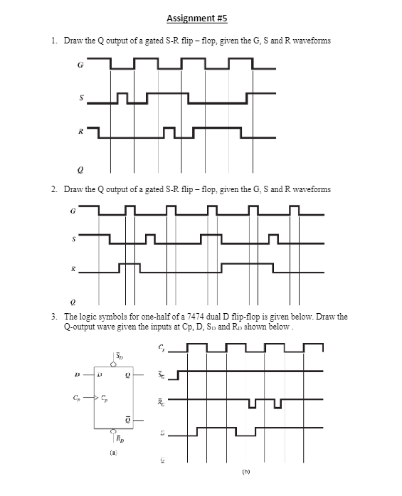 Solved 1. Draw the Q output of a gated S-R flip - flop, | Chegg.com Solved 1. Draw the Q output of a gated S-R flip - flop, | Chegg.com
