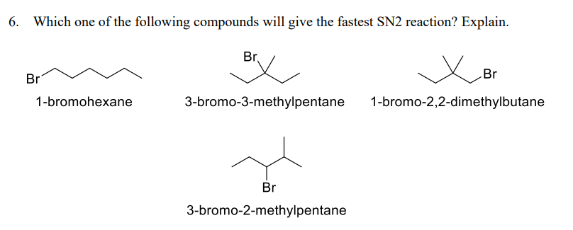 Solved 6. Which one of the following compounds will give the | Chegg.com