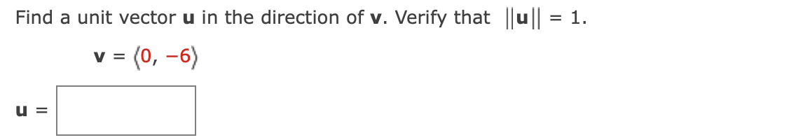 Solved Find a unit vector u in the direction of v. Verify | Chegg.com