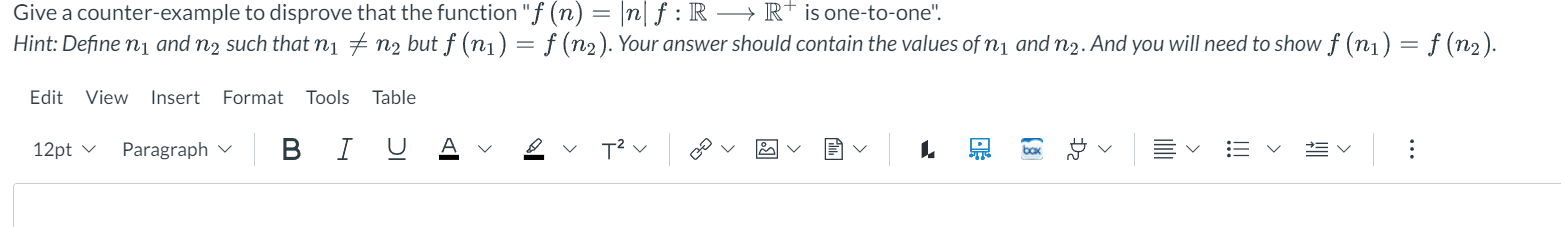 Solved Give a counter-example to disprove that the function | Chegg.com