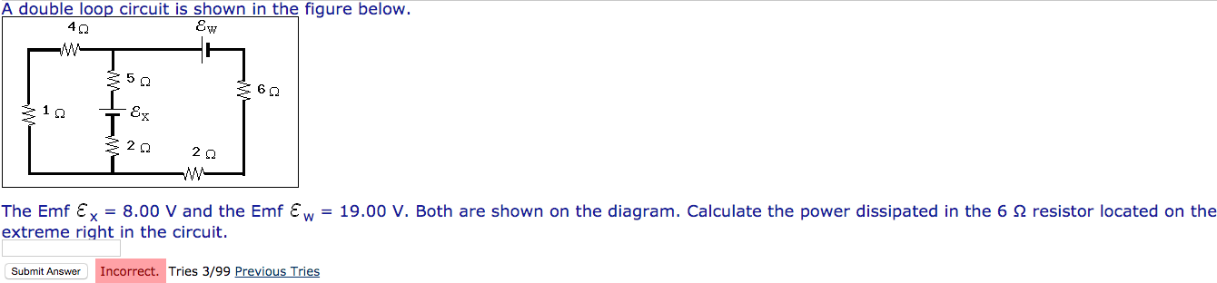 Solved A double loop circuit is shown in the figure below. | Chegg.com