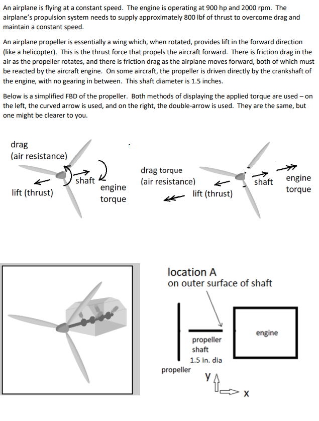 Solved An airplane is flying at a constant speed. The engine | Chegg.com