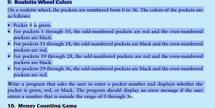 Solved 9. Roulette Wheel Colors On a roulette wheel, the | Chegg.com