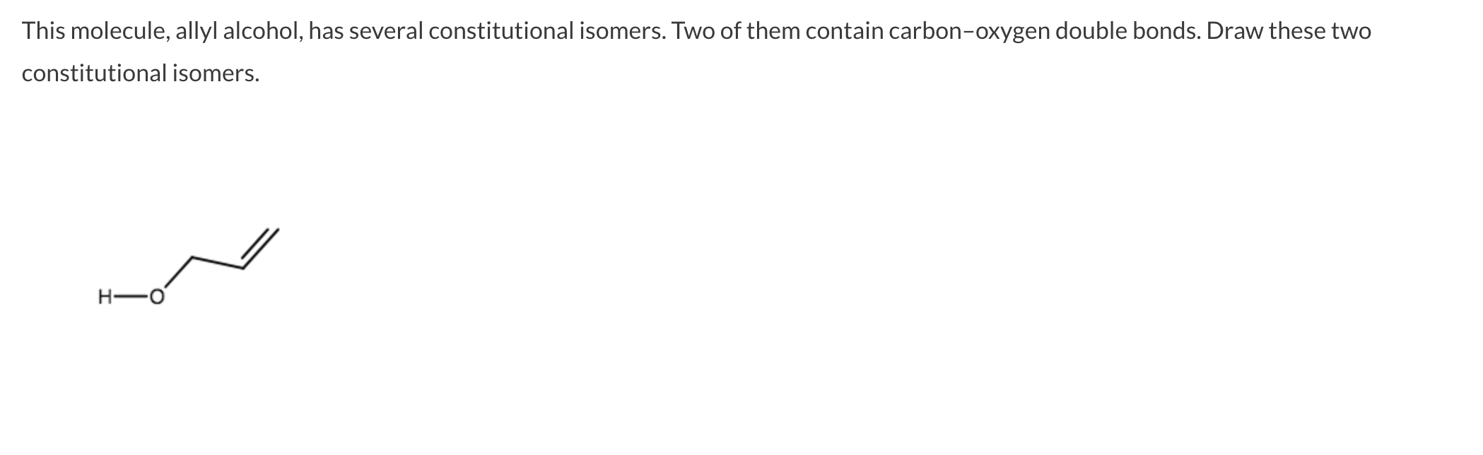 Solved This molecule, allyl alcohol, has several | Chegg.com