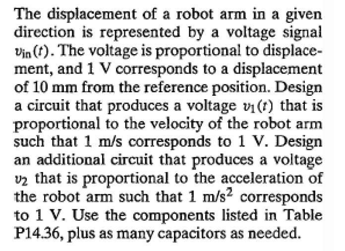 Solved The displacement of a robot arm in a given direction | Chegg.com