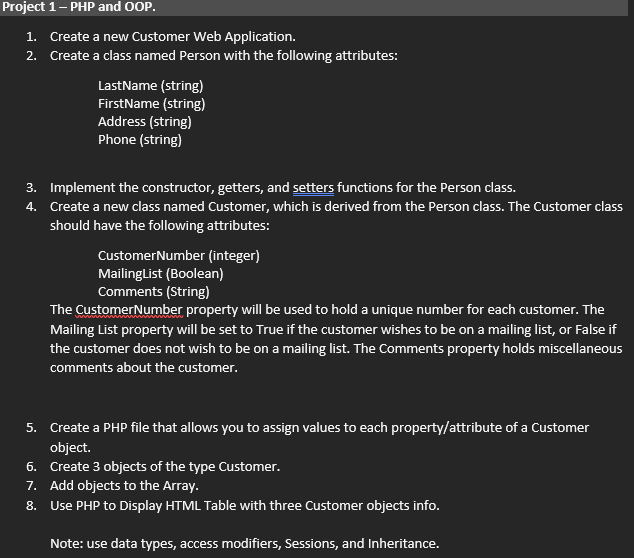 Solved LastName (string) FirstName (string) Address (string) | Chegg.com