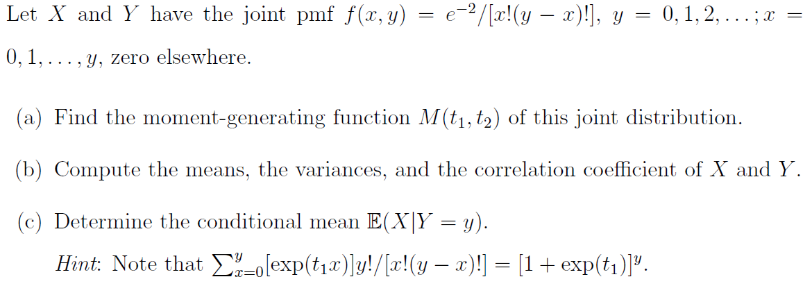 Solved Let X and Y have the joint | Chegg.com