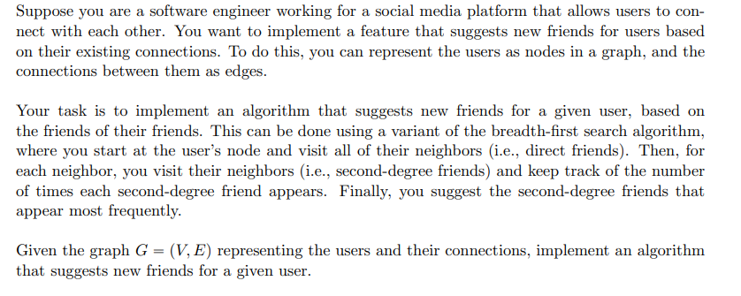 Solved Suppose you are a software engineer working for a | Chegg.com