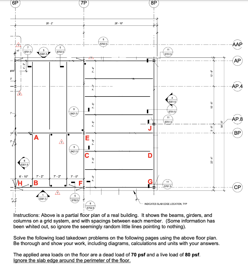 Solved 6a. Determine the point loads on beam H-F and draw | Chegg.com