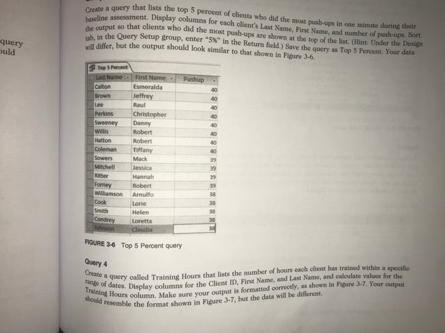 .3 CASE THE PERSONAL TRAINER DATABASE Designing a | Chegg.com