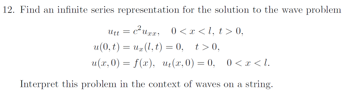 Solved 12. Find an infinite series representation for the | Chegg.com