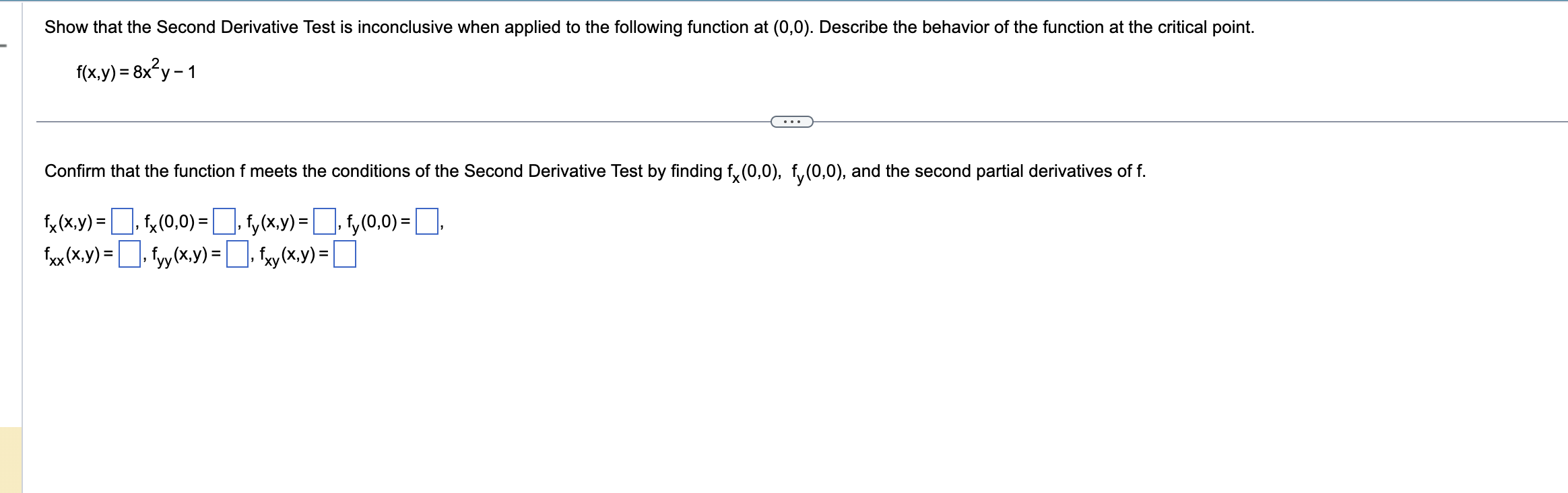Solved f(x,y)=8x2y−1 Confirm that the function f meets the | Chegg.com