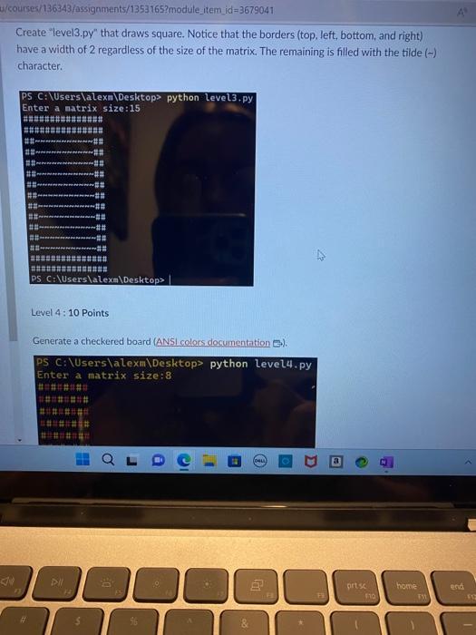 Solved Create level3.py" that draws square. Notice that the | Chegg.com