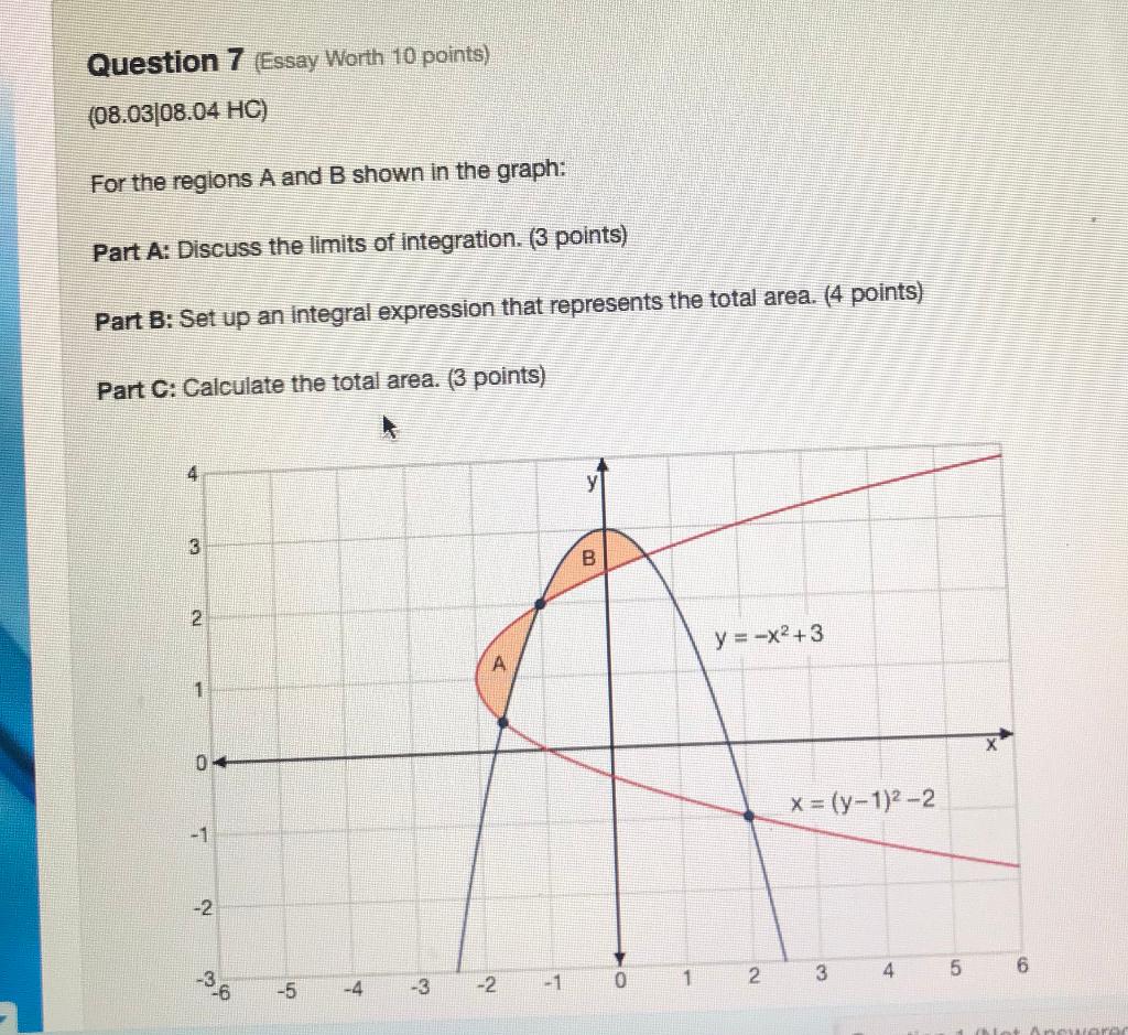 Solved For the regions A and B shown in the graph: Part A: | Chegg.com Solved For the regions A and B shown in the graph: Part A: | Chegg.com