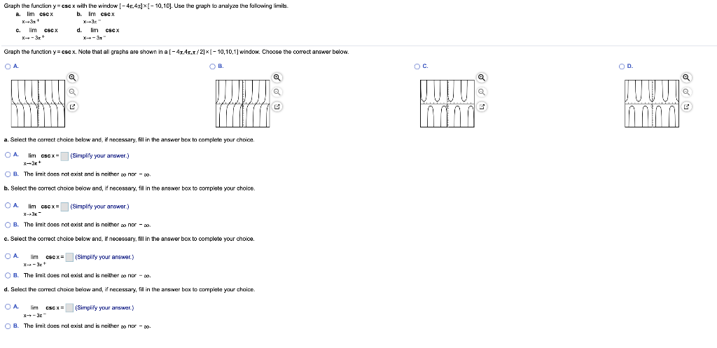 Solved Graph the function y=cscx with the window [-45.4.] | Chegg.com
