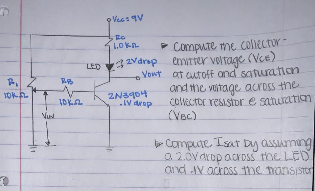 Solved please help. I am not sure how to calculate Vce at | Chegg.com