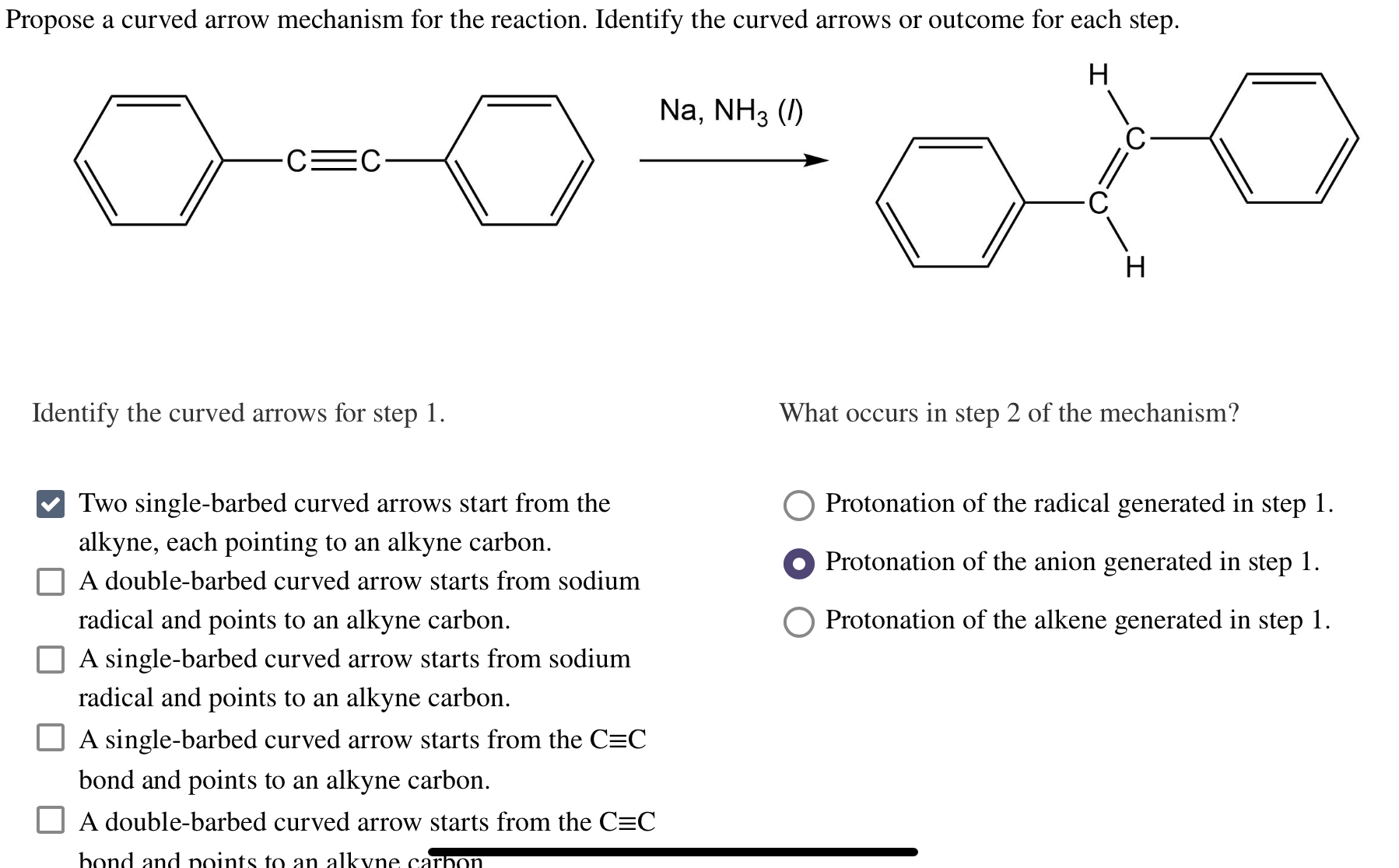 Solved Identify the curved arrows for step 1. Two | Chegg.com