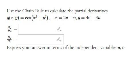 Solved Use the Chain Rule to calculate the partial | Chegg.com