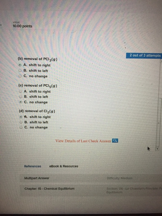 Solved 2 out of 3 attempt Be sure to answer all parts. For | Chegg.com