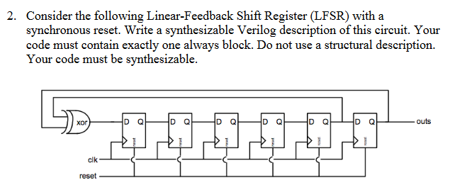 Solved 2. Consider the following Linear-Feedback Shift | Chegg.com
