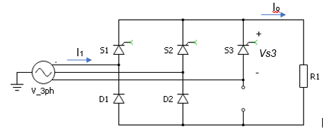 A semi-controlled three-phase converter is powered by | Chegg.com