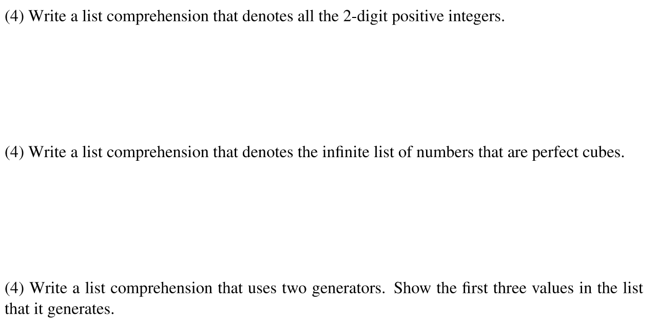 Solved Miranda and Haskell have a syntax called a List | Chegg.com