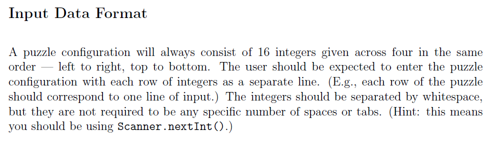 Solved Need help on writing a Java program for a puzzle like | Chegg.com