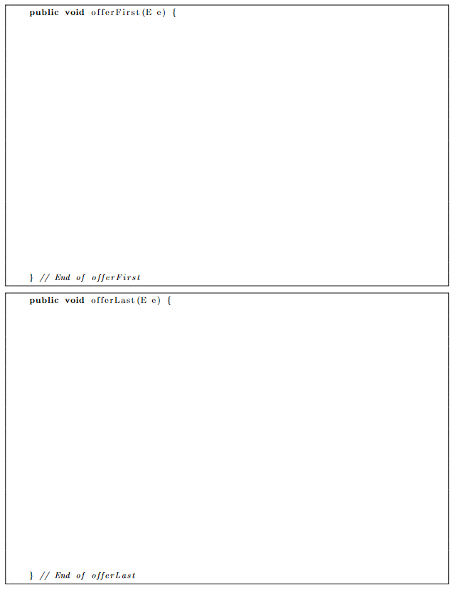 Solved Question 5 (20 marks) The abstract data type Deque | Chegg.com