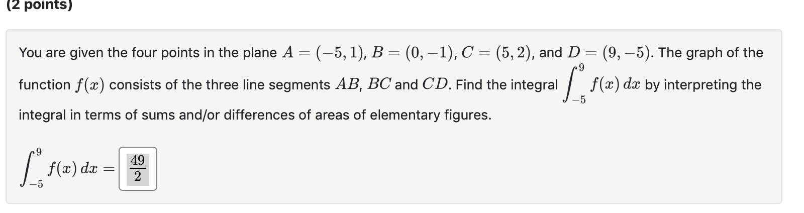 Solved You are given the four points in the plane | Chegg.com