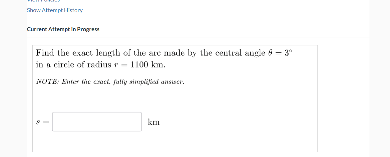 Solved Find the exact length of the arc made by the central | Chegg.com