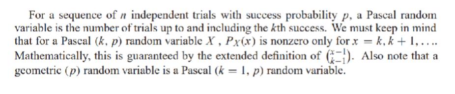 Solved For a sequence of n independent trials with success | Chegg.com