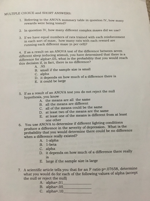 Solved MULTIPLE CHOICE and SHORT ANSWERS: Referring to the | Chegg.com