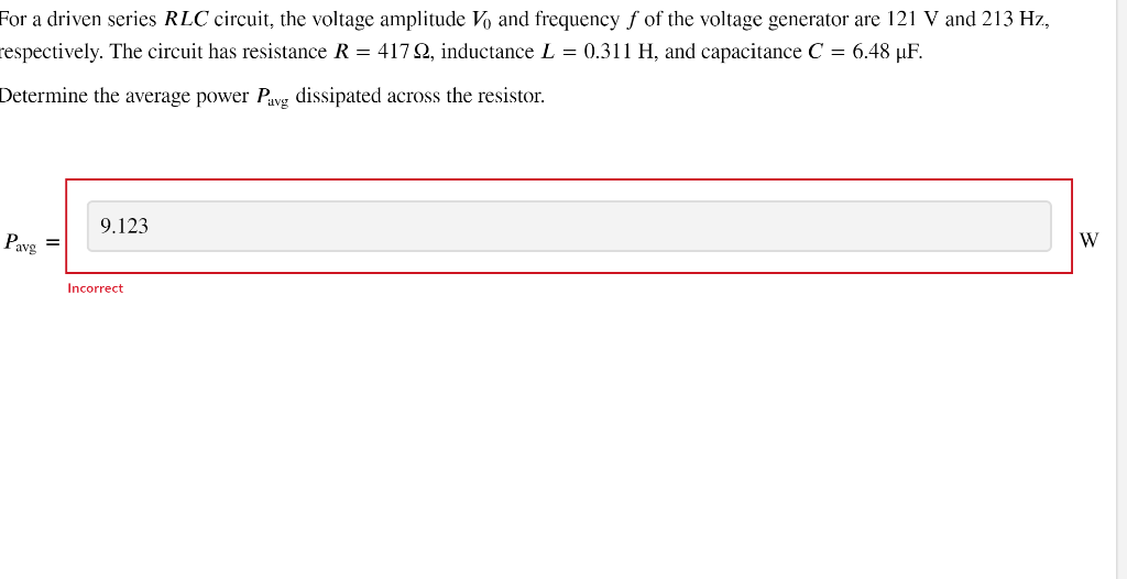 Solved or a driven series RLC circuit, the voltage amplitude | Chegg.com