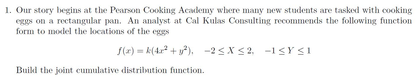 Solved 1. Our story begins at the Pearson Cooking Academy | Chegg.com