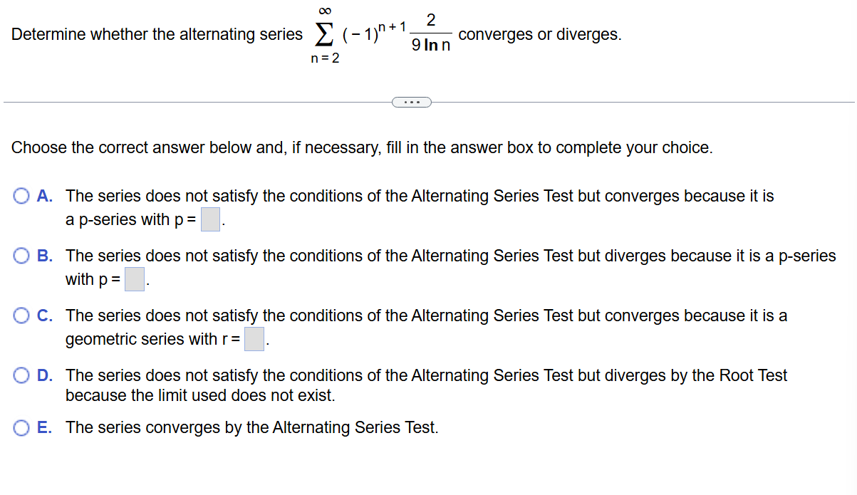 Solved Determine whether the alternating series | Chegg.com