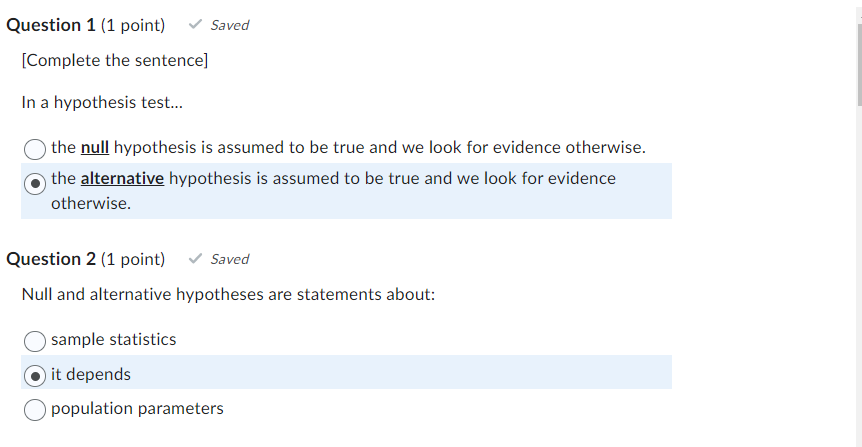 Solved [Complete the sentence] In a hypothesis test... the | Chegg.com