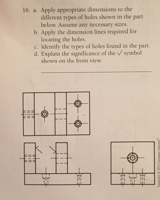 a. Apply appropriate dimensions to the different | Chegg.com