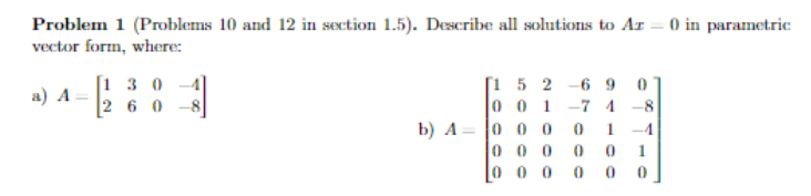 Solved Problem 1 (Problems 10 and 12 in section 1.5). | Chegg.com